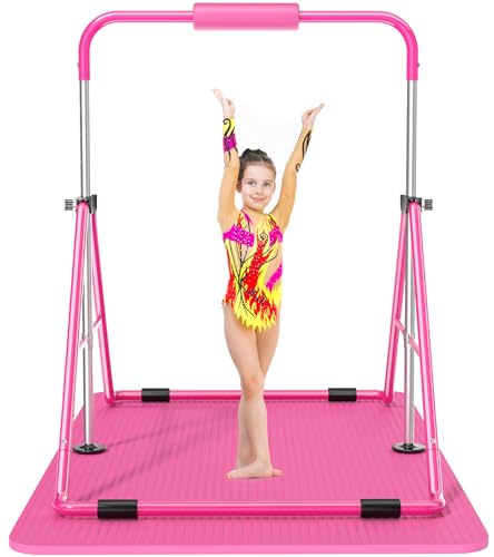 Open Box SAFLY FUN EXPANDABLE GYMNASTICS BAR FOR KIDS HEIGHT ADJUSTABLE ...