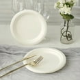 CIRCLE- 50 Round 7" White Bagasse Sustainable Salad Plates Party ...