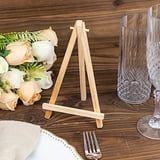 BalsaCircle 10 Natural 8" Wood Mini Easel Table Number Sign Holders ...