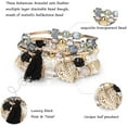 Jstyle 6 Sets Bohemian Stackable Bead Bracelets For Women Stretch