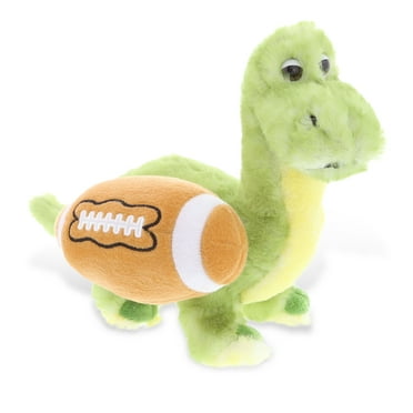 DolliBu Green Dinosaur Stuffed Animal with Soccer Ball Plush - Soft ...