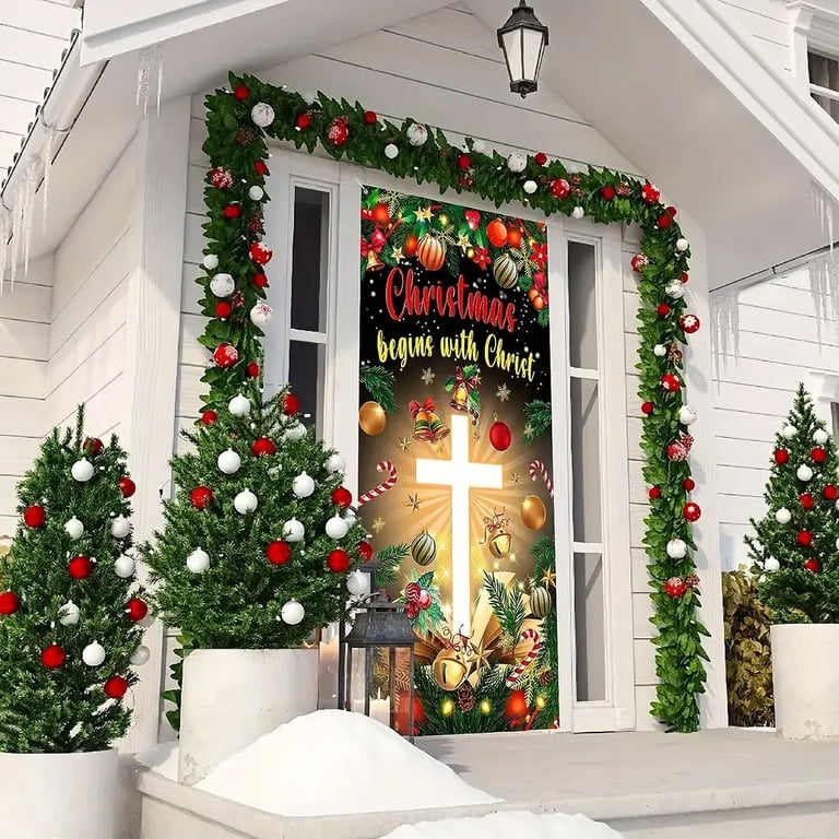 Religious Christmas Door Decorations Amazon.com: Nativity Cross