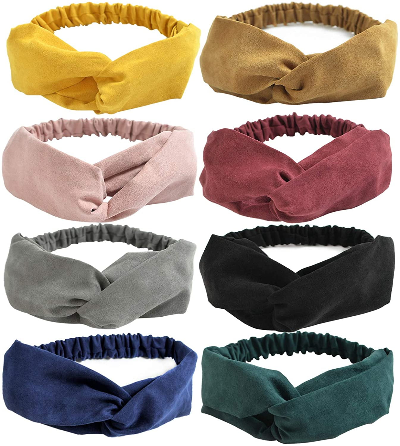 8 Pack Headbands for Women Criss Cross Vintage Head Wrap Boho Headband ...