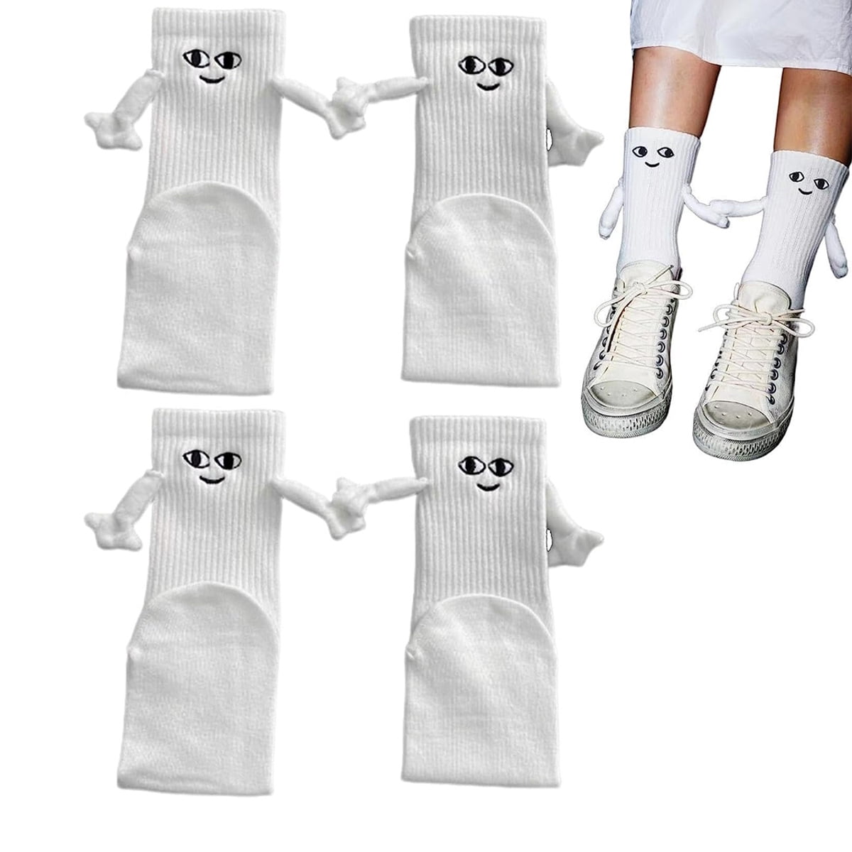 Click here for Taiwo 2 Pairs Couple Holding Hands Socks  Magnetic... prices