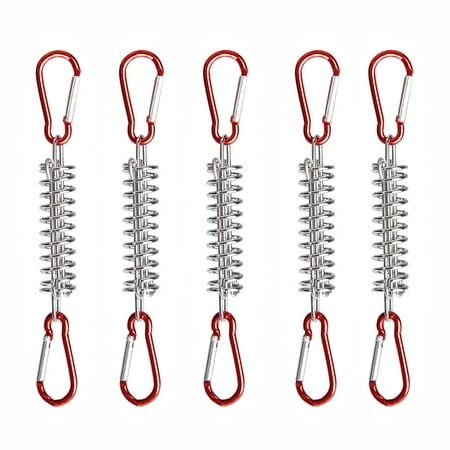 IUYYPU 5pcs With Carabiner Spring Cord Tensioner Tent Rope Tightener ...