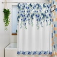 Blue Rose Shower Curtains for Bathroom, Country Blue Flower Floral ...