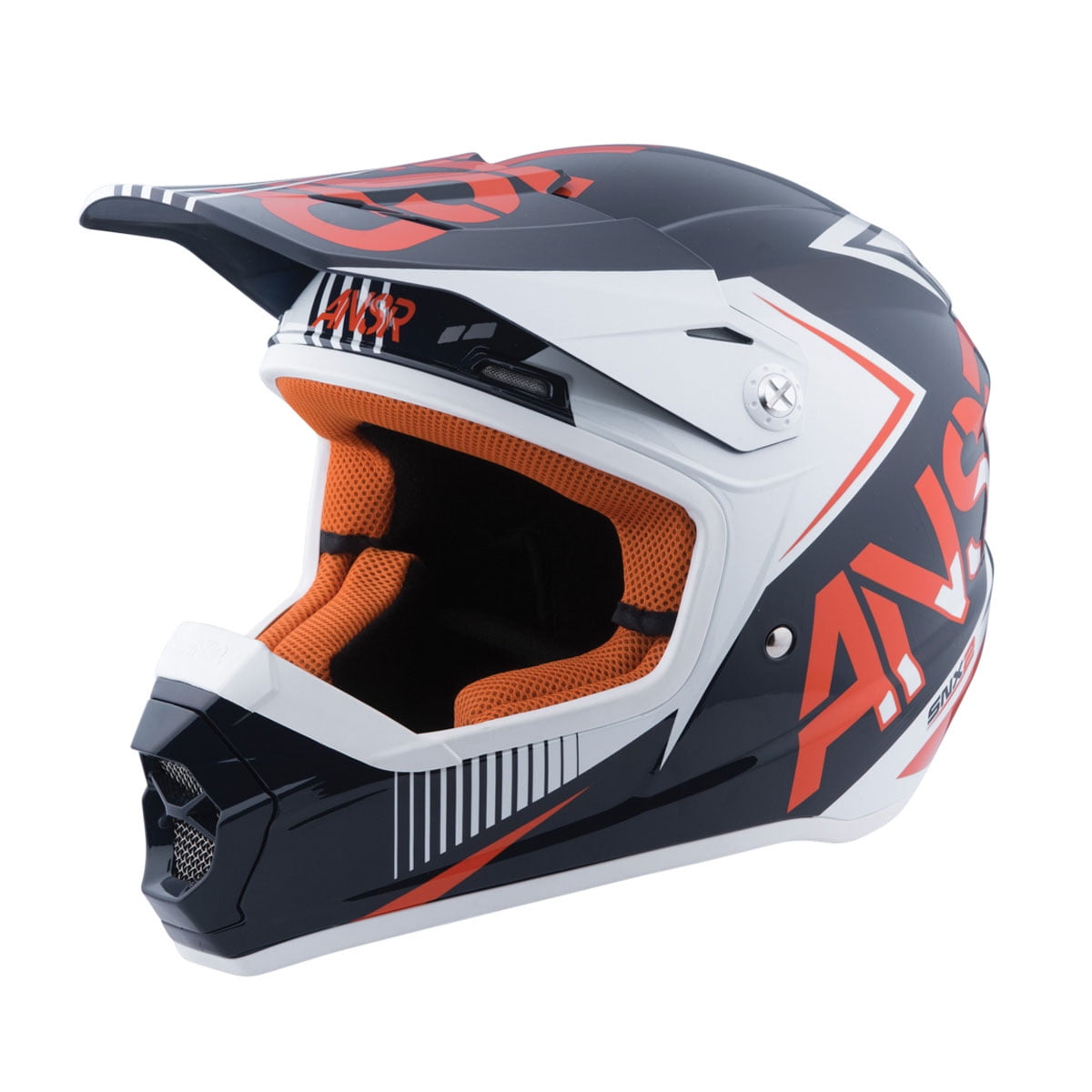 Answer SNX 2 Multi Color Helmet White/Navy/Orange Md 459957 - Walmart.com