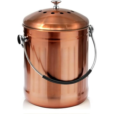 Lehman's Countertop Compost Bin, Odorless Kitchen Composting Pail with ...