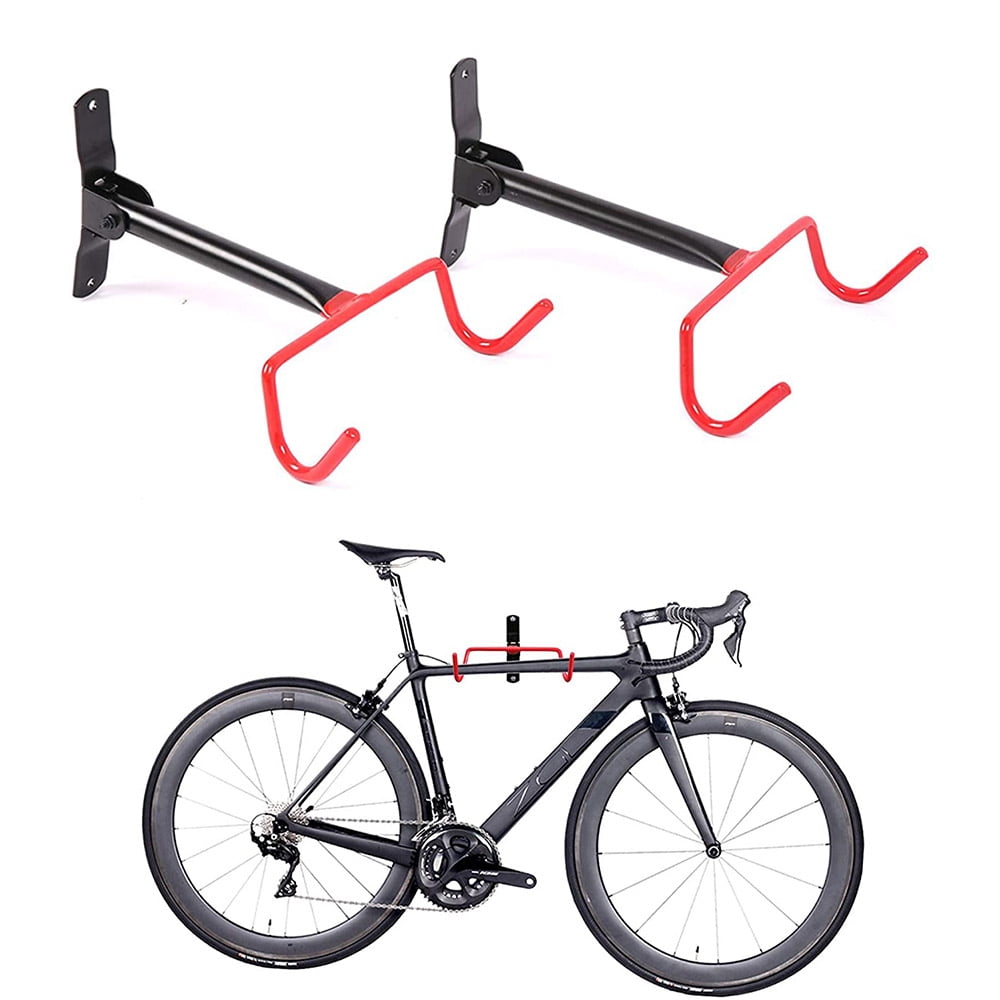 Professional Quality Wall Mount Bike Hanger 2 Pack Foldable Bicycle ...