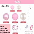 162pcs Pink and White Balloon Arch Set - Light Pink, Pearl White ...