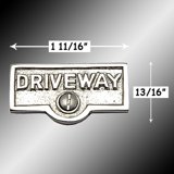 Switch Plate Tags DRIVEWAY Name Signs Labels Chrome Brass Traditional ...