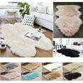 Rosnek Soft Faux Fur Wool Carpet Artificial Wool Sofa Bed Rug Plush ...
