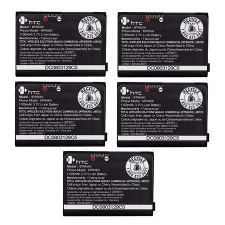 KIT 5x HTC Rechargeable 1,100mAh OEM Battery (BTR6900) for XV6900 ...