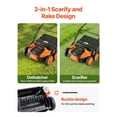 2-in-1 Electric Lawn Dethatcher and Scarifier, 16-Inch 15 Amp Corded ...