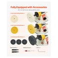 Bench Buffer Polisher, 1/2HP Benchtop Polishing Machine 0-8000 RPM with ...