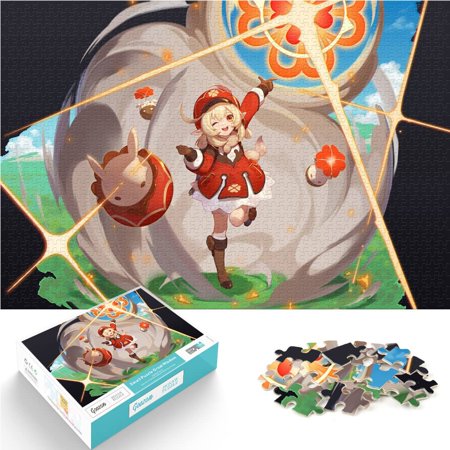 Genshin Impact Diona 1000 Piece Circular Puzzle Brain Intelligence Challenge 26.5"x26.5" Great ...