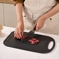 Black Cutting Boards, 3-Piece Plastic Chopping Block, BPA Free Meat ...