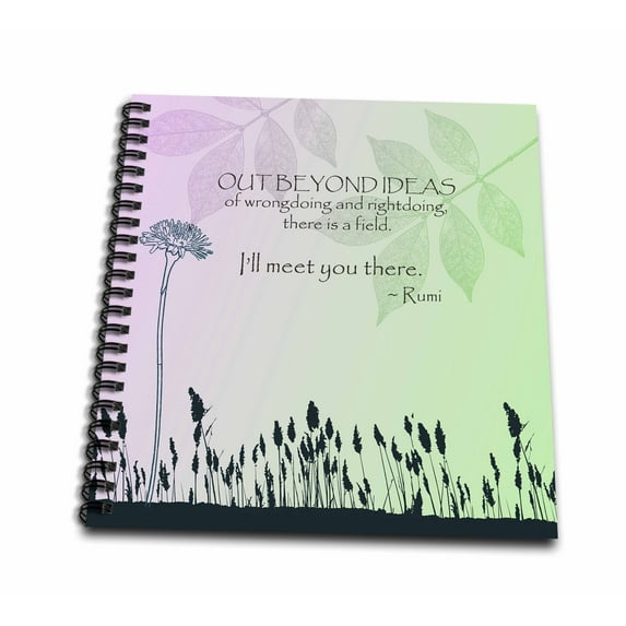 3dRose Out Beyond Ideas Rumi Quotes- Inspirational Art - Drawing Book ...