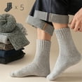 5 Pairs Merino Wool Socks for Men, Thick Winter Wool Hiking Socks, Warm ...