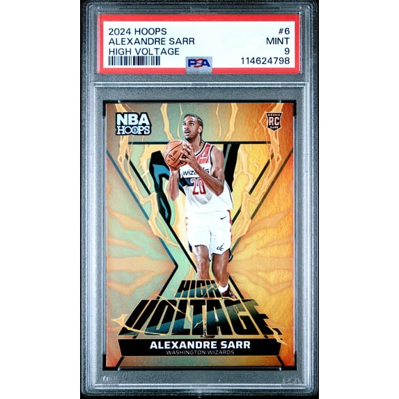 2024 Panini NBA Hoops High Voltage Alexandre Sarr #6 PSA 9 - Walmart.com