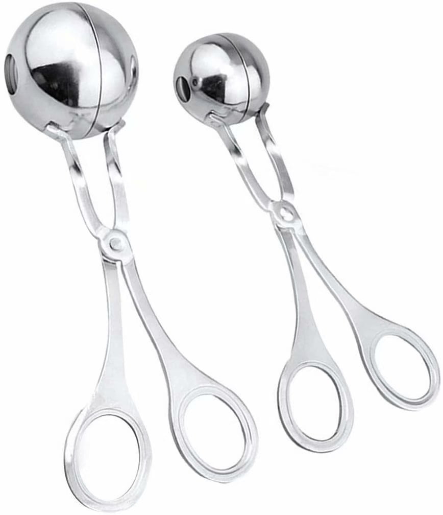 2 Pcs Stainless Steel Mini Meat Baller,Ball size is 1.42" and 1.57 ...