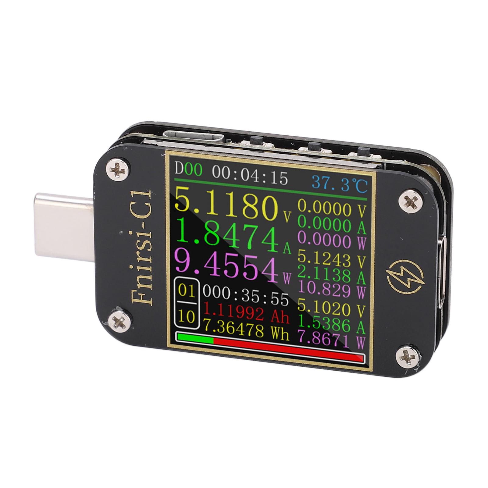 PD Trigger, FNIRSI-C1 Tipo C PD Power Bank Tester Probador USB ...