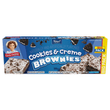 Little Debbie Cookies & Creme Fudge Brownies, 2 Boxes, 24 Wrapped Brownies - Walmart.com
