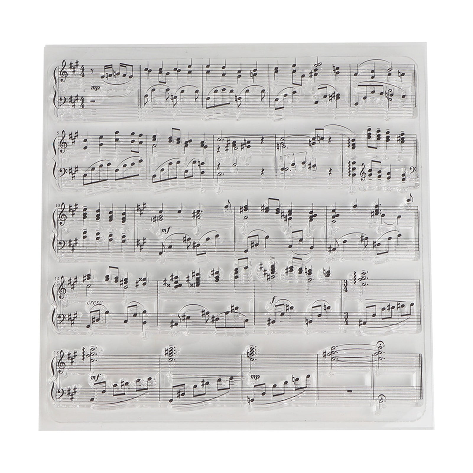 Sello de notas musicales, sello de goma transparente transparente ...
