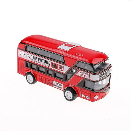 Kid Metal Diecast Cars Toys Pull Back Double Decker~FANCEYE | Walmart ...