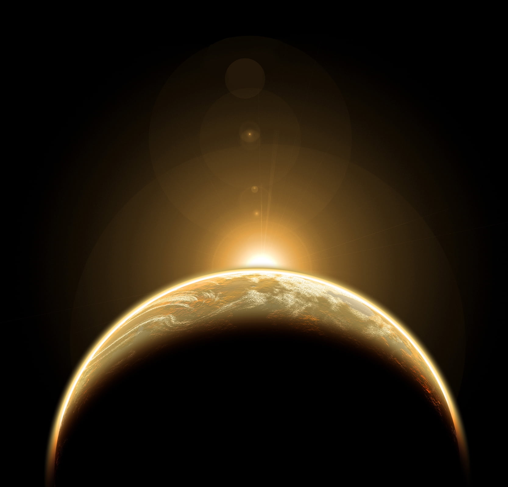 Sun Rise Over Earth