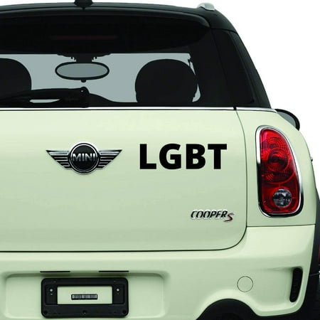LGBT Symbols Gay Pride Black LGBT Pride/Human Rights Automotive Decal ...