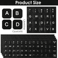 CCOCC 4 Pcs Universal English Keyboard Letter Stickers,Black Background ...
