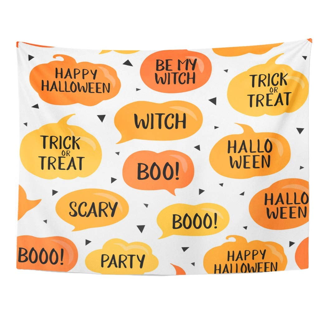 ZEALGNED Halloween Speech Bubbles Short Phrases Happy Trick Threat ...
