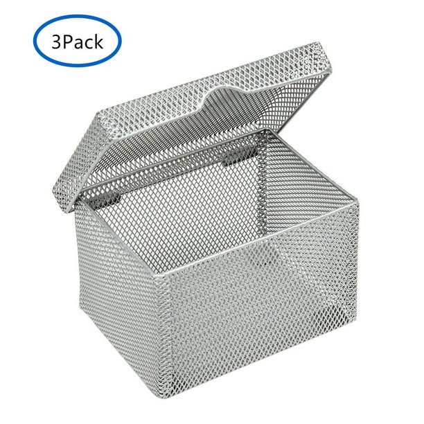 Pro Space 3-Pack Card Box Metal Mesh Office Supplies Organizer Sticky ...
