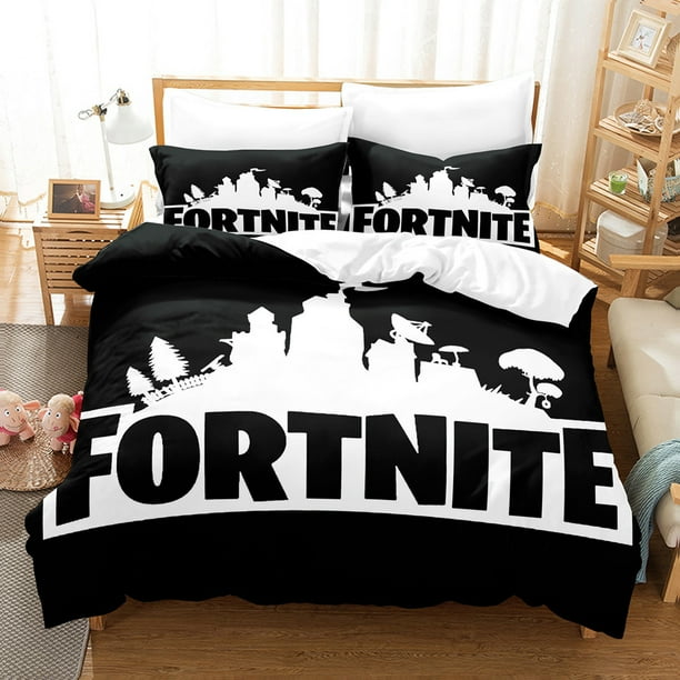Fortnite 3D Game Cartoon Print Duvet Cover, 2 Pcl Microfiber Duvet ...