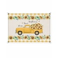 Farmhouse Style Sun Shade Sail 14'X18' Sunflower Yellow Car Country ...