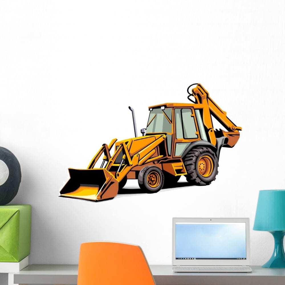 Excavadora Wall Decal Sticker, Wallmonkeys Peel & Stick Vinyl Graphic ...