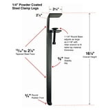 Shepherd Hardware 8130E 16-1/4" Adjustable Fit Table Clamp Legs Black ...