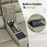 MCombo 62.6'' Zero Wall Hugger Power Loveseat Recliner Sofa with ...
