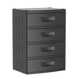 Hyper Tough 4 Drawer Plastic Garage Cabinet 18.7"D x 25.39"W x 35.31"H ...