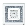 Acme Noralie 10" X 10" Accent Clock, Mirrored & Faux Diamonds - Walmart.com