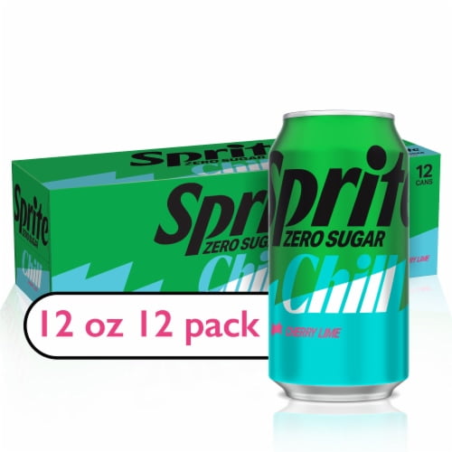 Sprite Chill Cherry Lime Soda, Lemon-Lime Flavor, 12oz Cans, 12 Pack ...