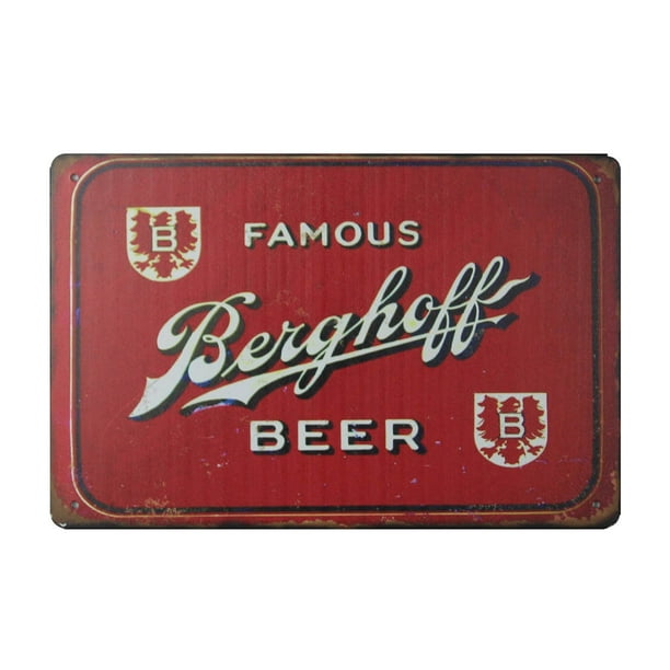 booze Bar Distiller FAMOUS Berghoff BEER metal tin sign vintage style ...