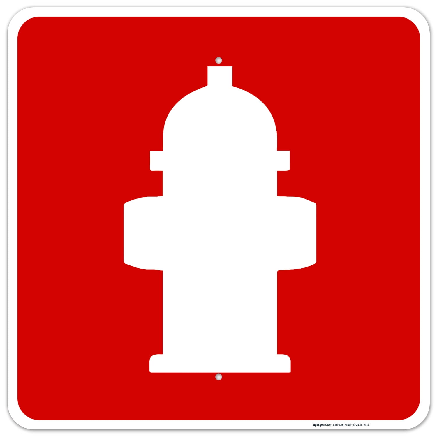 Fire Hydrant Sign, 24x24 Aluminum - Walmart.com