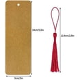120 Pcs Kraft Paper Blank Bookmarks with 100 Pcs Colorful Tassels Paper ...