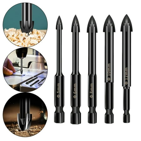 Multifunctional Cross Tile Drill Bit Hole Opener Carpentry Tool for ...