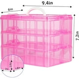 Casewin 3-Tier Stackable Organizer Box, 30 Adjustable Compartments for Crafts, Toys, Jewelry ...