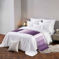 Bed Runner Purple Wood Grain Bedding Scarves Soft Decorative Bed Flag ...