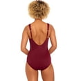 Time And Tru Womens And Plus Keyhole Tie Front One Piece Swimsuit