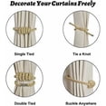 Magnetic Curtain Tiebacks, Decorative Drapery Holdbacks Modern Woven ...